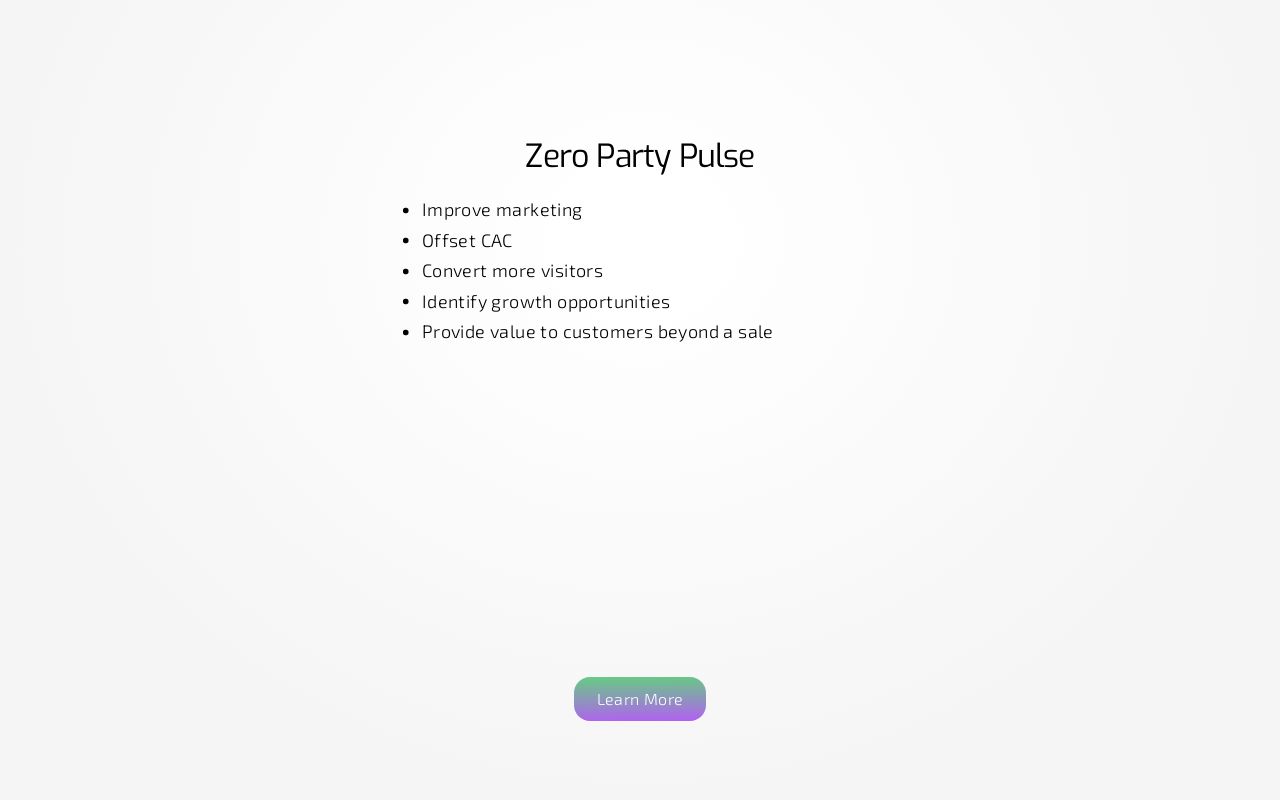 Zero Party Pulse | eCommerce Marketing